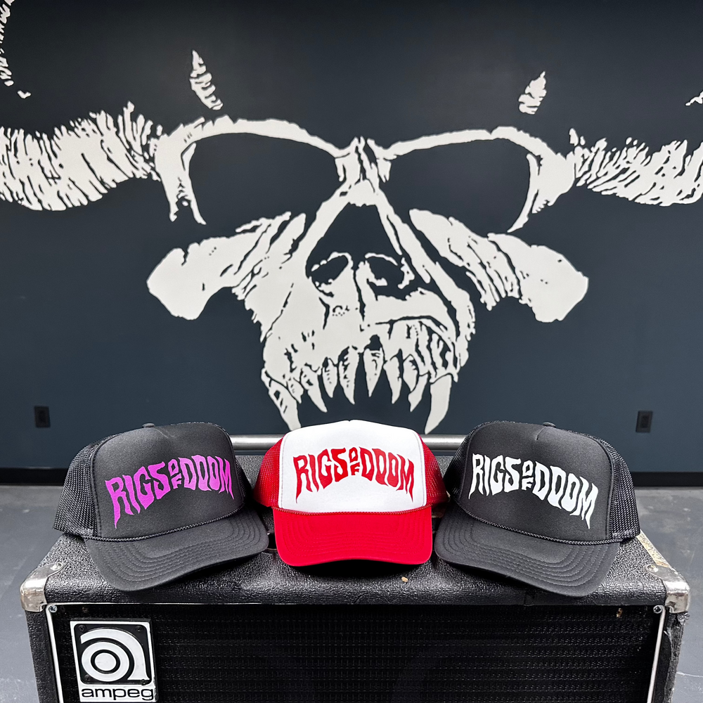 Rigs of Doom - Black Trucker Cap with Purple Logo – Possession Press